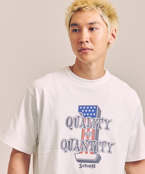 Schott N.Y.C（ショット） tシャツ SCHOTT-T-SHIRT QUALITY OVER QUANTITY メンズ レディース : ZOZOTOWN Yahoo!店 - 通販 ...