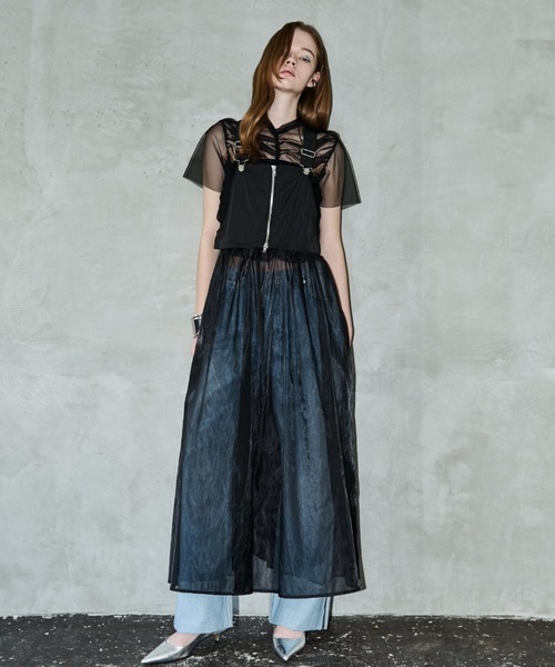 Yahoo!オークション - 「AIC.」 サロペットスカート FREE ブラック レ...