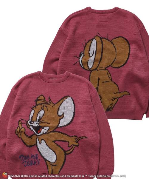 セーター ニット 「SEQUENZ（シークエンズ）」TJ CHARACTER KNIT / トムとジェリー オーバーサイズ アクリル クルー : ZOZOTOWN Yahoo!店 - 通販 ...