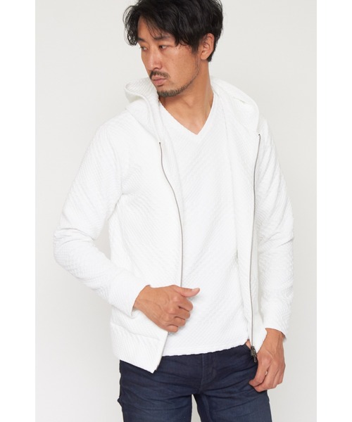 ハイストリート（HIGH STREET）/HIGH STREET∴ジオメトリックボーダーZipパーカー HIGH STREET（ハイストリート） パーカー HIGH STREET∴ジオメトリック