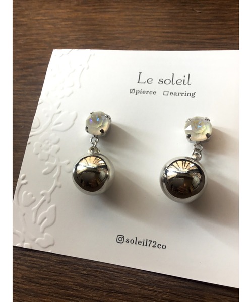 TONE ピアス 「Le soleil」ひとつぶスワロフスキー ボールチャームピアス(MA) レディース : ZOZOTOWN Yahoo!店 - 通販 - Yahoo!ショッピング