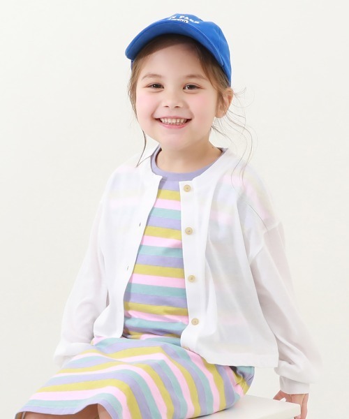 devirock（デビロック） カーディガン UVカット ガールズ クルーネック カーディガン キッズ 子供服 女の子 : ZOZOTOWN Yahoo!店 - 通販 - Yahoo!ショッピング