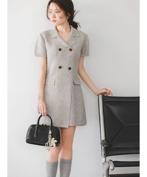 Yahoo!オークション - 「SNIDEL」 ニットワンピース ONE SIZE ブルー ...