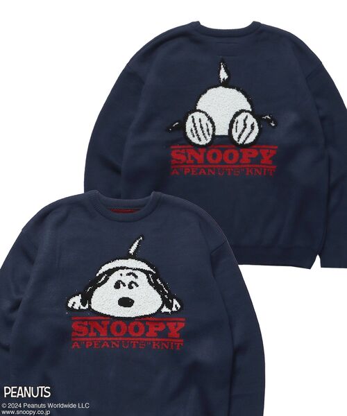 PEANUTS セーター ニット 「SEQUENZ（シークエンズ）」TP SNOOPY FACE KNIT / ピーナッツ スヌーピー クルーネック メンズ : ZOZOTOWN Yahoo ...