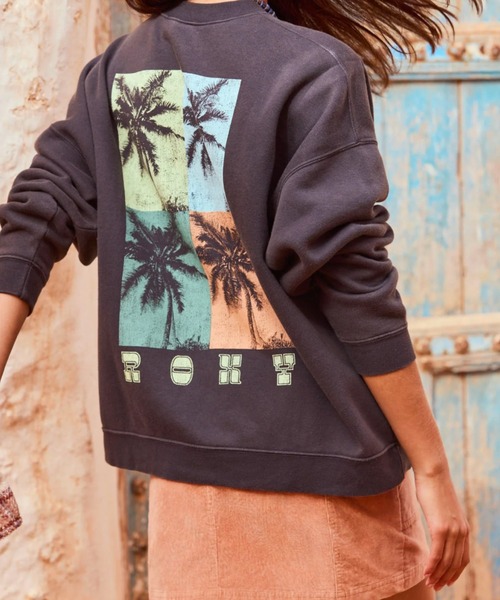 ROXY トレーナー スウェット LINEUP OVERSIZED CRE /ロキシーバックプリント裏起毛クルーネックスウェット レディース : ZOZOTOWN Yahoo!店 - 通販 ...
