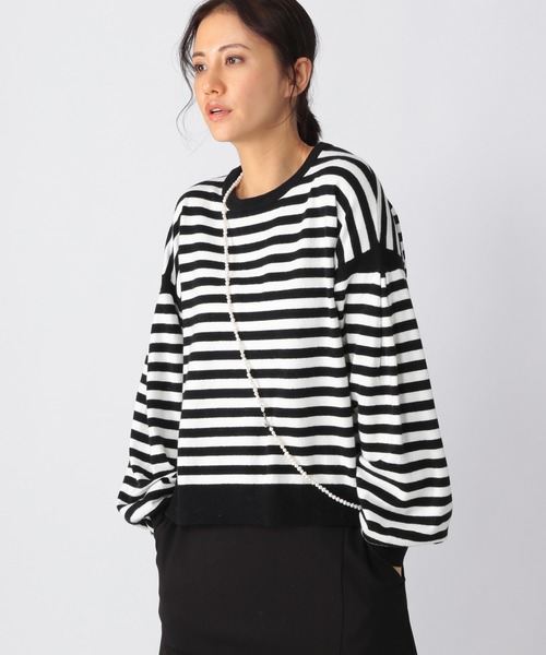 Yahoo!オークション - 「BARNYARDSTORM」 長袖ニット FREE グレー×ホ...