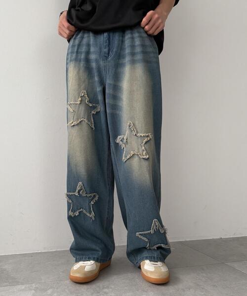 WEGO ジーンズ WEGO/スターモチーフオーバーダイバギーパンツ メンズ : ZOZOTOWN Yahoo!店 - 通販 - Yahoo!ショッピング
