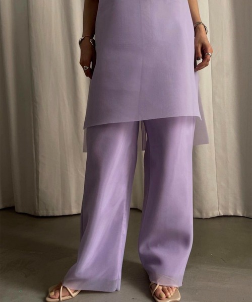 Ameri（アメリ） パンツドレス SHEER CARDBOARD SET UP : ZOZOTOWN Yahoo!店 - 通販 - Yahoo!ショッピング