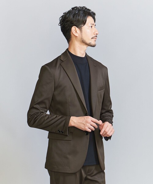 セットアップ 「WEB限定 WARDROBE SMART」アクティブ サテン セットアップ/ジャケット＆イージーパンツ メンズ ...