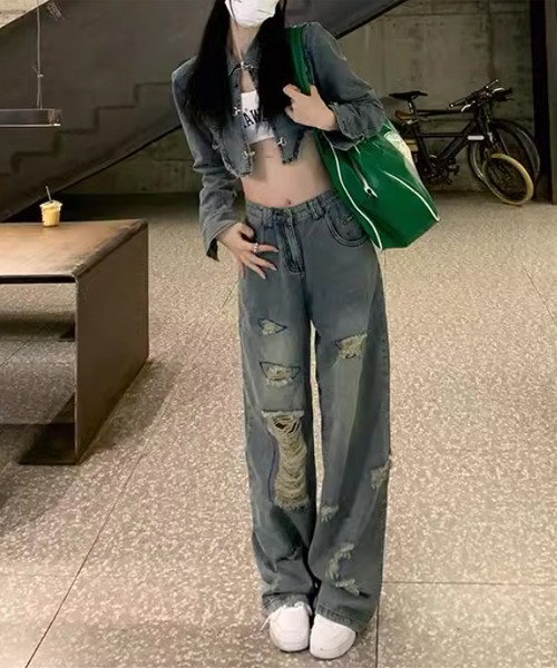 i-dare ジーンズ デニム デニムパンツ 「i-dare」アシンメトリー