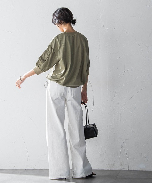 MAYSON GREY tシャツ 「WEB限定」ワークポケット付きドッキングプルオーバー「洗濯機で洗える」 レディース : ZOZOTOWN Yahoo!店 - 通販 - Yahoo!ショッピング