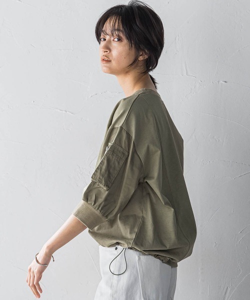 MAYSON GREY tシャツ 「WEB限定」ワークポケット付きドッキングプルオーバー「洗濯機で洗える」 レディース : ZOZOTOWN Yahoo!店 - 通販 - Yahoo!ショッピング