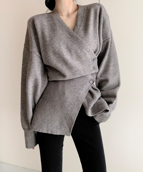 L.C. ニット 【ELCY】2WAYボタンニットトップスワンピース : ZOZOTOWN Yahoo!店 - 通販 - Yahoo!ショッピング