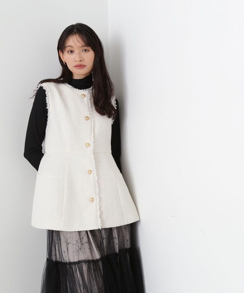 NATURAL BEAUTY BASIC 「NATURAL BASIC」 ベスト MEDIUM オフホワイト レディース : ZOZOTOWN ...