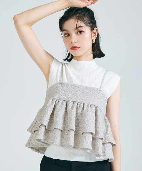 coca（コカ） キャミソール 上品エンボス バックリボン2wayビスチェ : ZOZOTOWN Yahoo!店 - 通販 - Yahoo!ショッピング