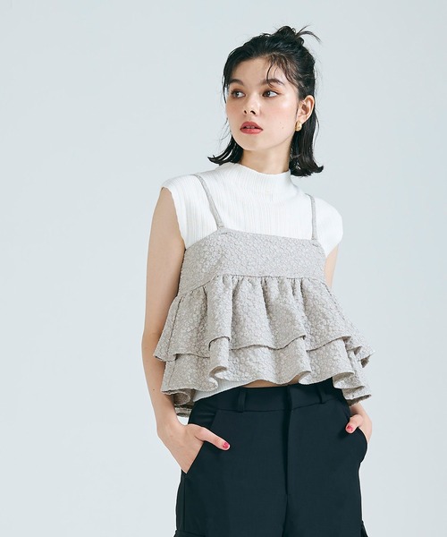 coca（コカ） キャミソール 上品エンボス バックリボン2wayビスチェ : ZOZOTOWN Yahoo!店 - 通販 - Yahoo!ショッピング