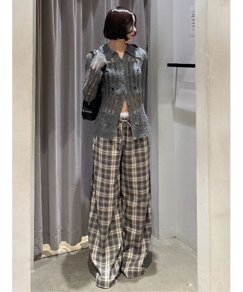 SLY（スライ） カーディガン DAMAGE KNIT C/D ダメージ ニット