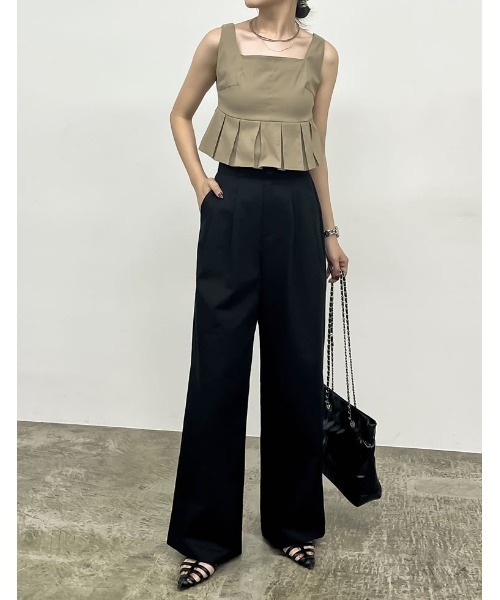 Re:EDIT パンツ 「神山まりあさん着用」「2024 SUMMER COLLECTION」「低身長/高身長サイズ有」コットンツイルダブル ...