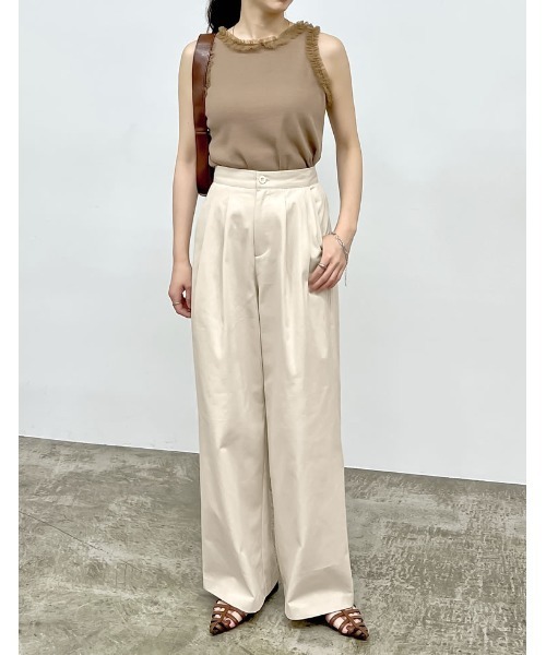 Re:EDIT パンツ 「神山まりあさん着用」「2024 SUMMER COLLECTION」「低身長/高身長サイズ有」コットンツイルダブル ...