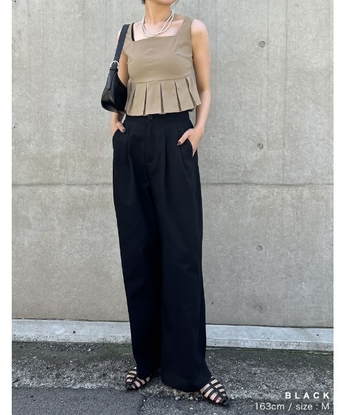 Re:EDIT パンツ 「神山まりあさん着用」「2024 SUMMER COLLECTION」「低身長/高身長サイズ有」コットンツイルダブル ...