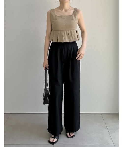 Re:EDIT パンツ 「神山まりあさん着用」「2024 SUMMER COLLECTION」「低身長/高身長サイズ有」コットンツイルダブル ...