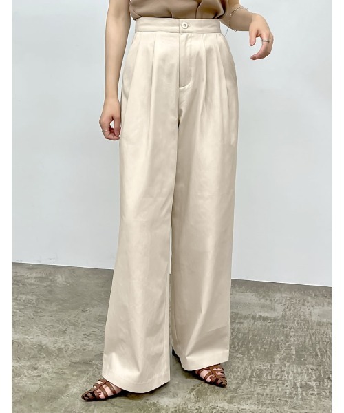 Re:EDIT パンツ 「神山まりあさん着用」「2024 SUMMER COLLECTION」「低身長/高身長サイズ有」コットンツイルダブル ...