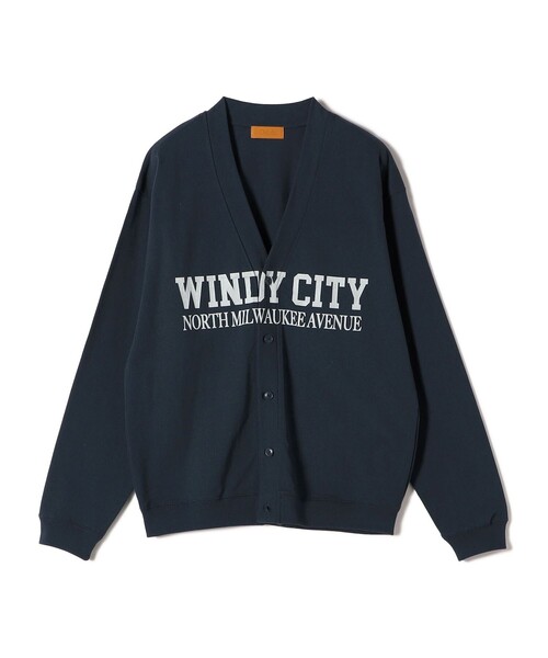Odub（オーダブ） カーディガン 「SHIPS別注」Odub:Vネック ロゴ