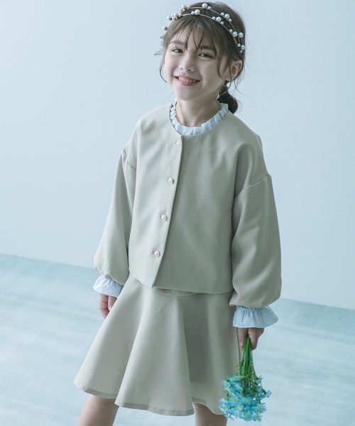 devirock フォーマル 発表会 卒園式 入学式 ガールズノーカラー 無地セットアップ キッズ 子供服 女の子 : ZOZOTOWN Yahoo!店 - 通販 - Yahoo!ショッピング