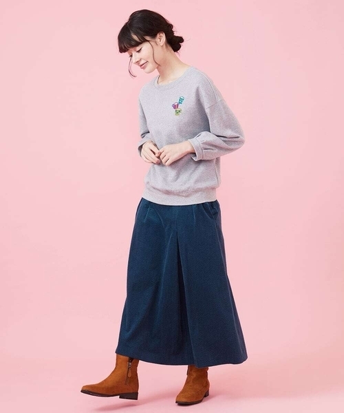 Jocomomola（ホコモモラ） スカート コーデュロイ ラップ風デザイン