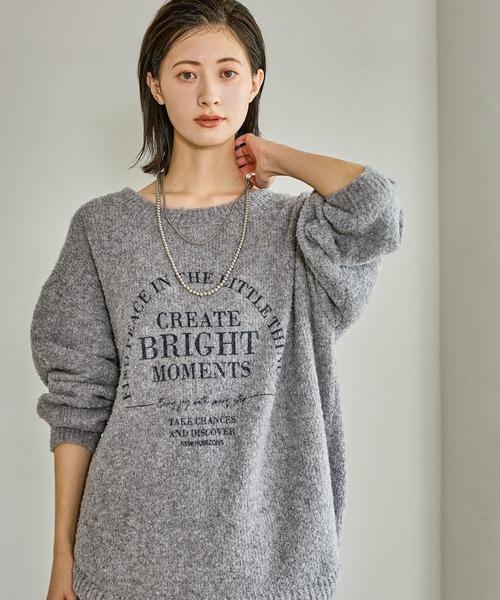 LAKOLE（ラコレ） ニット セーター ブークレロゴニットプルオーバー