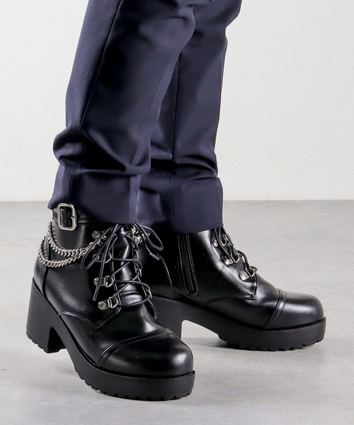 ブーツ 大きいサイズ 厚底レースアップブーツ (1605M)(1612M)/Love Hunter メンズ : 78639348 ...