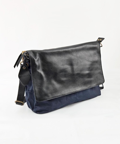 BICASH（ビカーシ） ショルダーバッグ 「BICASH/ビカーシ」2WAYキャンバス×レザーショルダーバッグ/#B852F メンズ ...