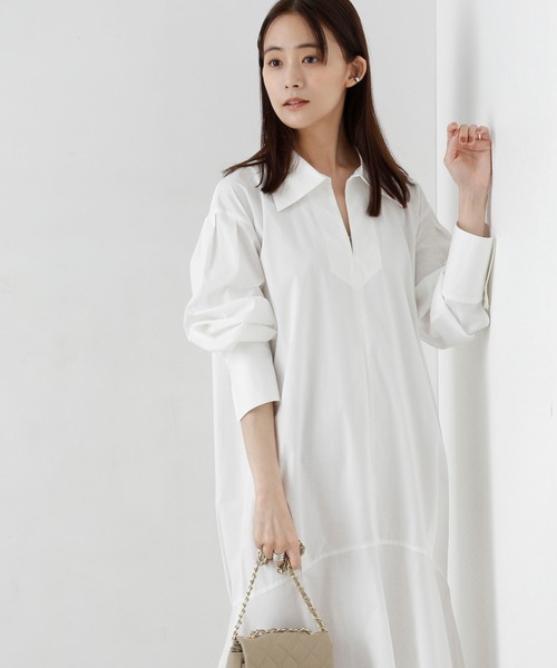 NANO universe（ナノ・ユニバース） シャツワンピース 「ZOZO限定