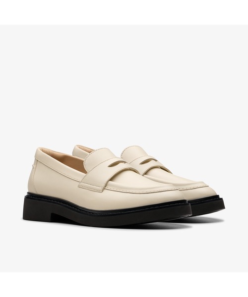 Clarks ローファー Splend Edge / スプレンドエッジ (クリームレザー) レディース : ZOZOTOWN Yahoo!店 ...
