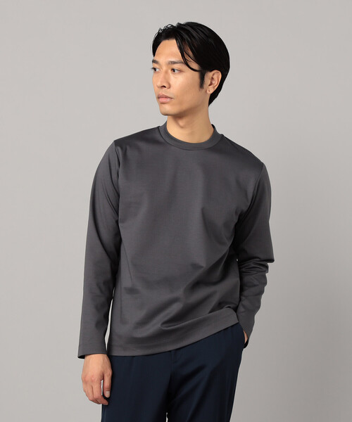 COMME CA MEN（コムサメン） tシャツ シルキーポンチ長袖ジャケTシャツ