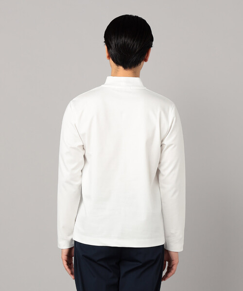 COMME CA MEN（コムサメン） tシャツ シルキーポンチ モックネック長袖