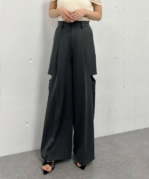 archives 「archives」 スラックス MEDIUM チャコールグレー レディース : ZOZOTOWN Yahoo!店 - 通販 - Yahoo!ショッピング