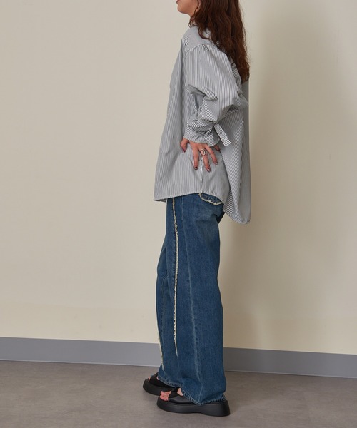 SETUP7 ブラウス シャツ 「SETUP7」フリルスリーブストライプブラウス KNF090 レディース : ZOZOTOWN Yahoo!店 - 通販 - Yahoo!ショッピング