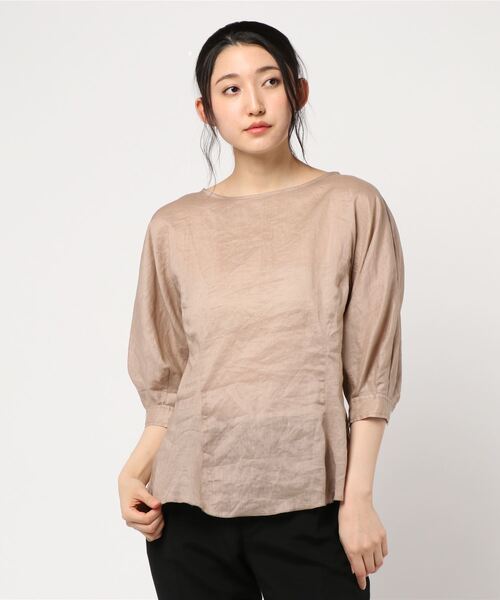 Yahoo!オークション - 「IENA」 7分袖ブラウス FREE ベージュ レディー...