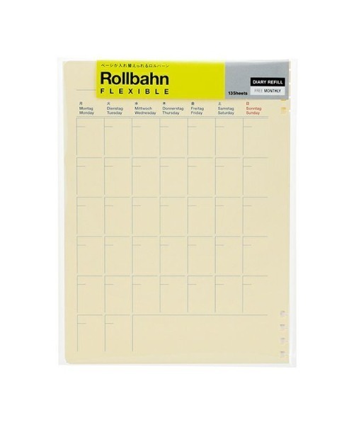 Rollbahn FLEXIBLE 手帳 ロルバーン フレキシブル ダイアリーリフィル フリーマンスリーA5 : ZOZOTOWN Yahoo!店 - 通販 - Yahoo!ショッピング