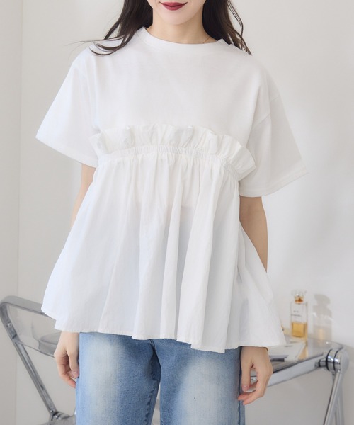 RU.TI.LE tシャツ 「RU.TI.LE」異素材ドッキングペプラムプルオーバー レディース : ZOZOTOWN Yahoo!店 ...