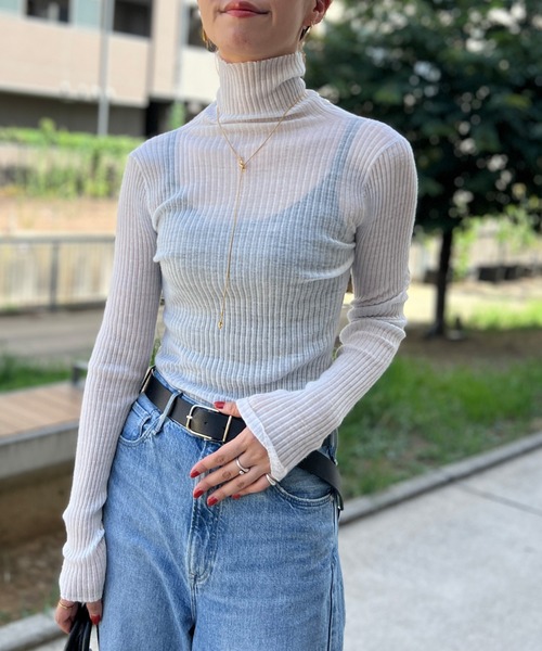 Rouge vif（ルージュ ヴィフ） ニット セーター シアータートルネック