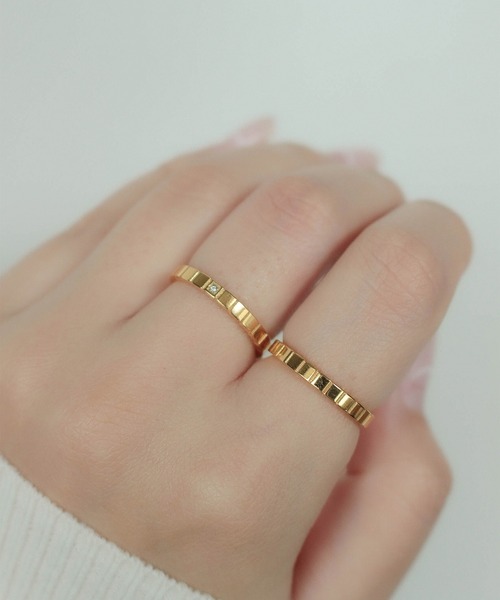 ebine ネックレス 金属アレルギー対応 サージカルステンレス Ice Block Ring / One Stone レディース : ZOZOTOWN Yahoo!店 - 通販 ...