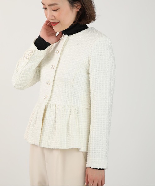 PICCIN 「PICCIN」 ノーカラージャケット M オフホワイト レディース : ZOZOTOWN Yahoo!店 - 通販 - Yahoo!ショッピング