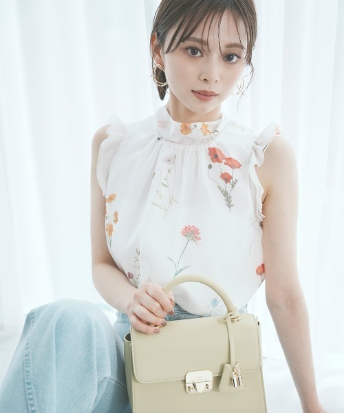 SNIDEL ブラウス シャツ ノースリバックリボンプリントブラウス レディース : ZOZOTOWN Yahoo!店 - 通販 - Yahoo!ショッピング