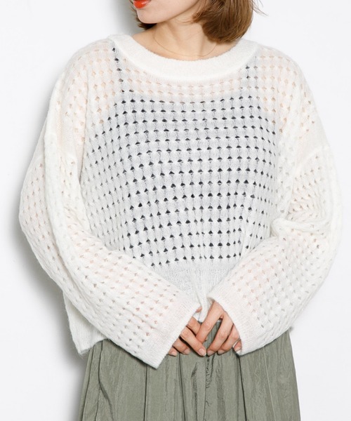 AMERICAN RAG CIE 「AMERICAN CIE」 長袖ニット FREE オフホワイト レディース : ZOZOTOWN Yahoo!店 - 通販 - Yahoo!ショッピング