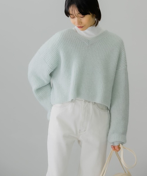 Yahoo!オークション - 「KBF」 Vネックニット ONE ライトグレー レディ...