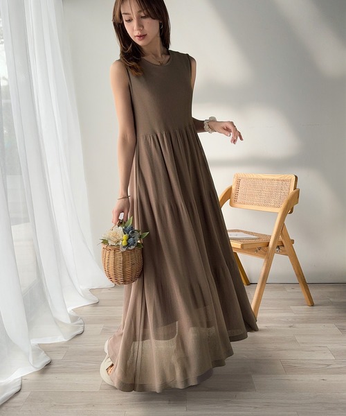 classicalelf 「classicalelf」 ノースリーブワンピース X-LARGE グレイッシュベージュ レディース : ZOZOTOWN Yahoo!店 - 通販 - Yahoo ...