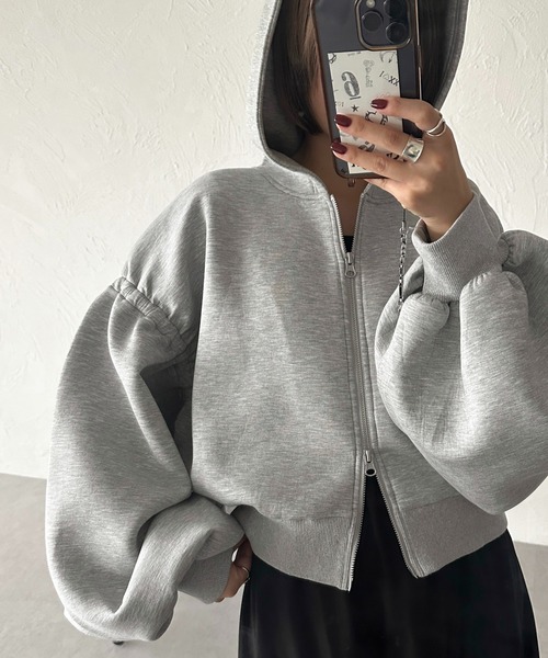 apres jour mignon 「apres mignon」 ジップアップパーカー フリー 杢グレー レディース : ZOZOTOWN Yahoo!店 - 通販 - Yahoo!ショッピング