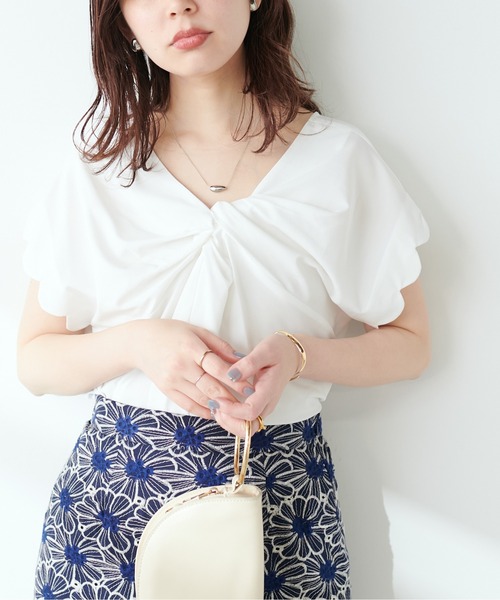 natural couture 「natural couture」 半袖ブラウス FREE オフホワイト レディース : ZOZOTOWN ...